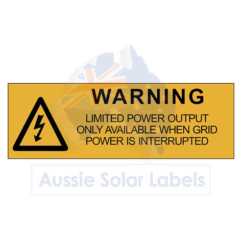 warning limited power output only available when grid power is