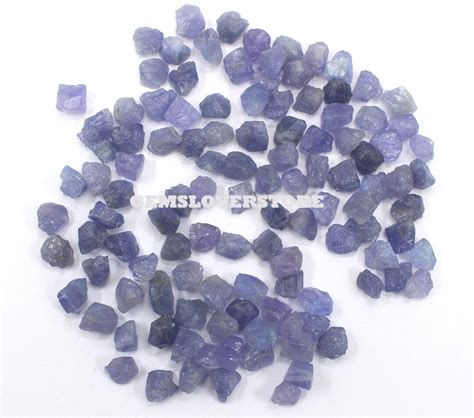 25 Raw Tanzanite Gemstones Earth Mined Rough Crystals 8 10 Mm Etsy
