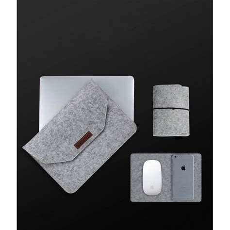 [pro Case]wooden Felt Laptop Bag Soft Carry Brefcase Handbag Macbook Air 11 15 6 Inch Lazada