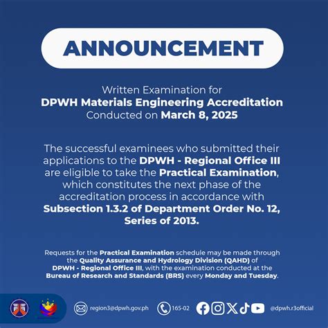 𝐀𝐍𝐍𝐎𝐔𝐍𝐂𝐄𝐌𝐄𝐍𝐓 Here Are The Dpwh Regional Office Iii Facebook