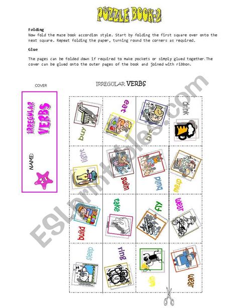 Irregular Verbs Puzzle Book 22 Esl Worksheet By Xochitsin