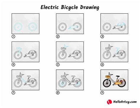 Electric Bicycle Drawing Helloartsy