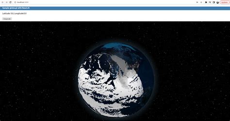 Rendering Array Data Onto An Interactive Globe With Node Express Js React Js And Globe Gl