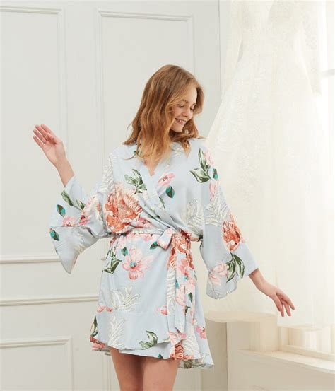 Ruffled Floral Robes Bridesmaid Ts Boutique
