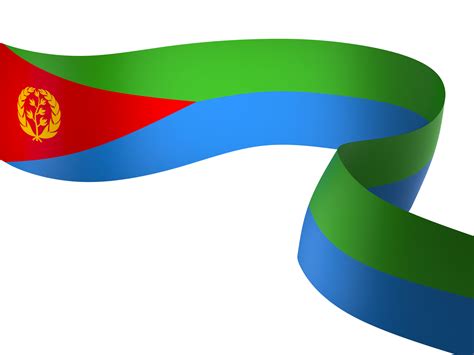 Eritrea Flag Element Design National Independence Day Banner Ribbon Png