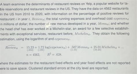 Solved Explain Why It Is Necessary To Use Clustered Standard