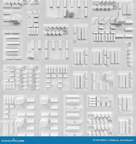 White Industry Model Or Smart Industrial Estate Park With Infrastructure Development Royalty