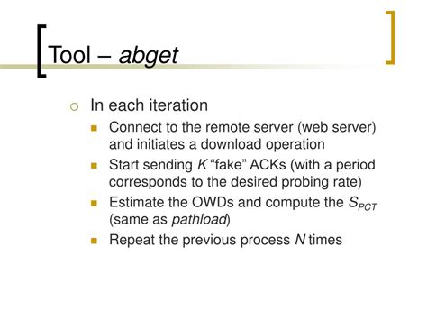 Ppt Available Bandwidth Measurement As Simple As Running Wget Powerpoint Presentation Id6763690