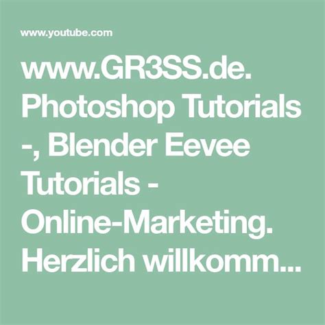 Gr3ssde Photoshop Tutorials Blender Eevee Tutorials Online