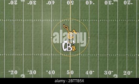 The Long Beach Poly High School Jackrabbits Mascot At Midfield Of The