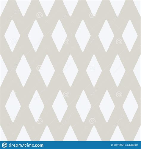 Simple Hand Drawn Diamond Repeat Seamless Vector Pattern Stock Vector Illustration Of Beige
