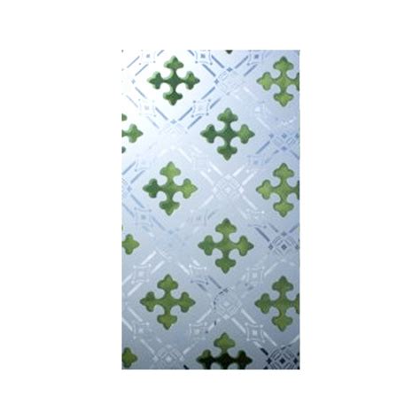 Green Druids Cross Etched Glass From Period Home Style