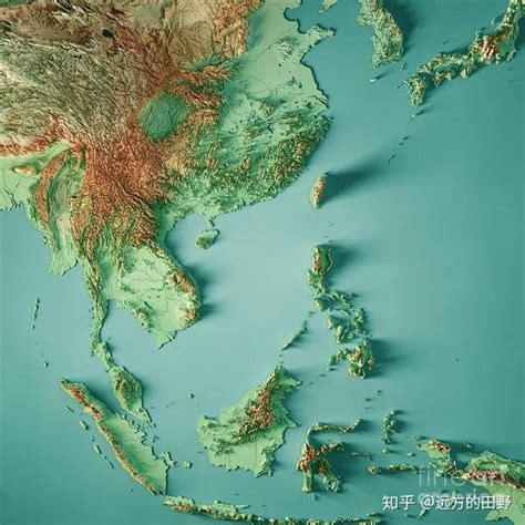 3d立体中国地势图——10m高清大图 知乎