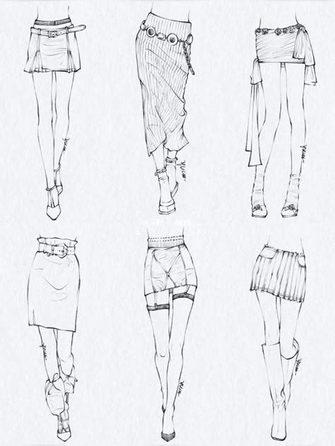 Skirt Sketches Fashion Drawings