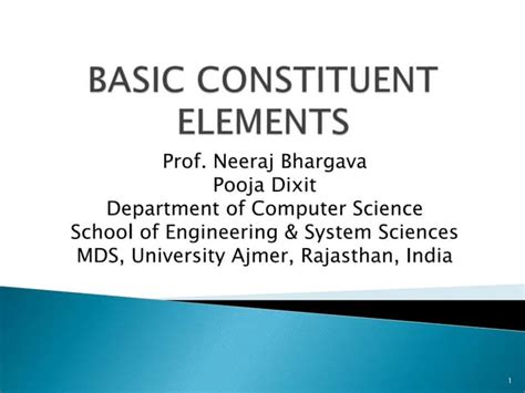 Basic Constituent Elements Pptx