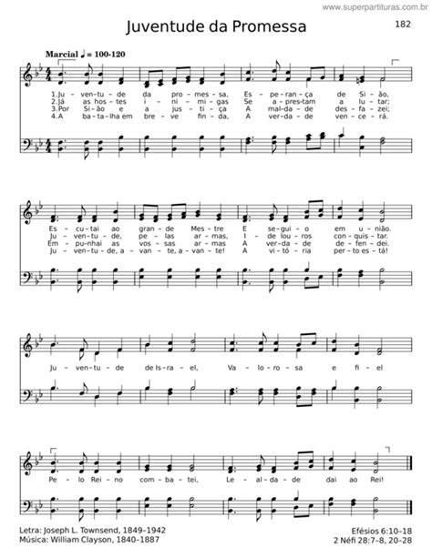 Super Partituras Juventude Da Promessa Joseph L Townsend Ebenezer