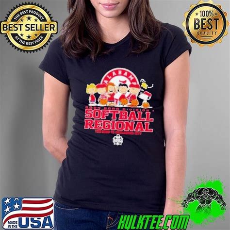 Peanuts Characters 2024 Ncaa Division I Softball Regional Alabama Logo Shirt Celebrate Your