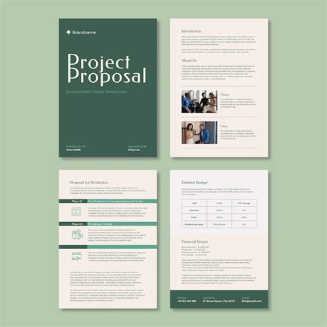 Free Vector Business Proposal Template Design