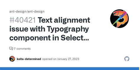 Text Alignment Issue With Typography Component In Select Component