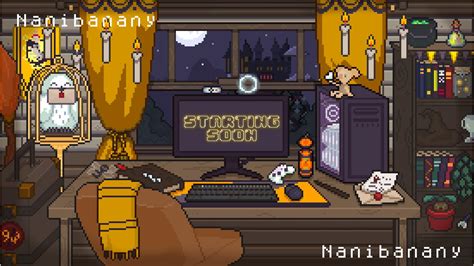 Hufflepuff Cozy Pixel Desk By Nanibanany 💛 Rcozy