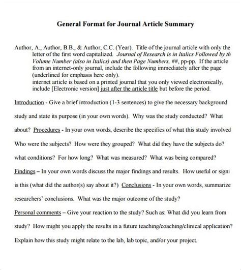 How To Summarize An Article