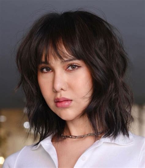 Medium Shaggy Bob With Bangs The Lowmaintenance Haircut That Will Make