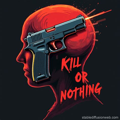 Make An Image With The Text Kill Or Nothing In The Picture And That It Has A Glock That Points