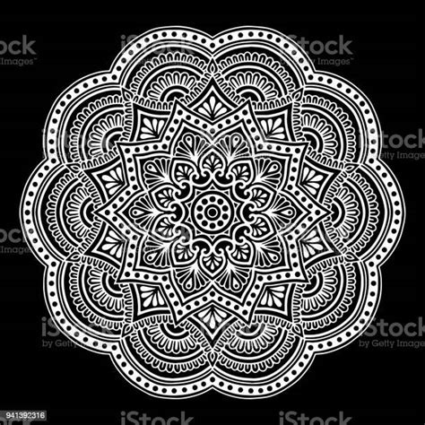Mandala Pattern White Stock Illustration Download Image Now