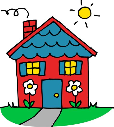 Home Clipart A Drawing Of A Red House