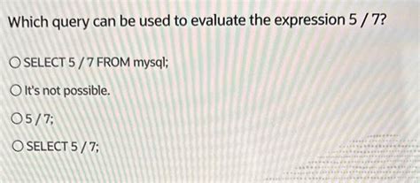 Solved The Following Query Causes An Error Select From