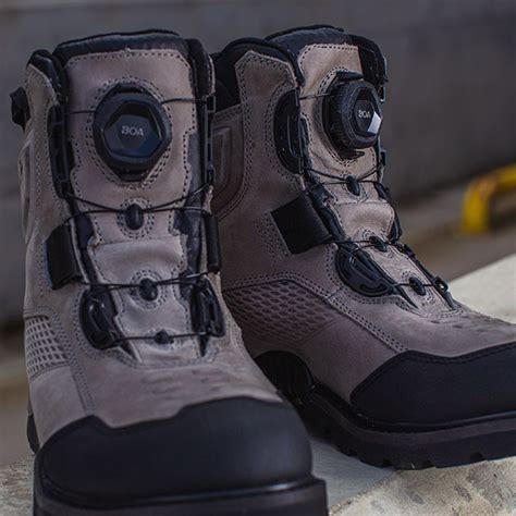Icon Stormhawk Waterproof Leather Boots Grey Free Uk Delivery