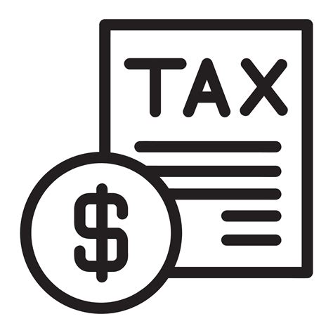 Tax Vector Icon Lineal Style From Accounting Icons Collection