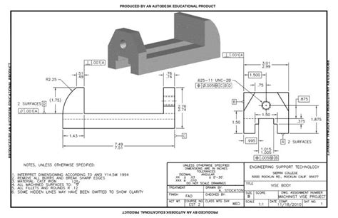 Autocad School Work By Andrew Stockton At