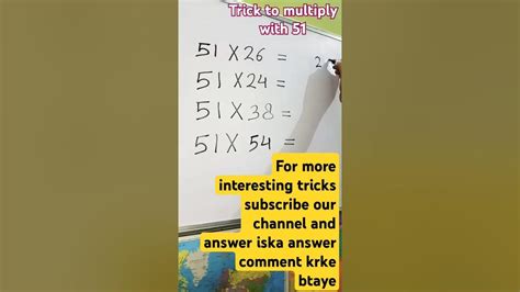 Easy And Amazing Trick Of Multiplication Maths Multiplication
