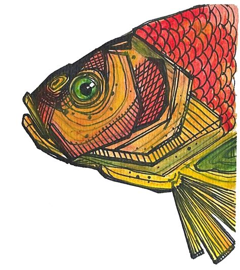 Red Fish Head Katie Kate Studio