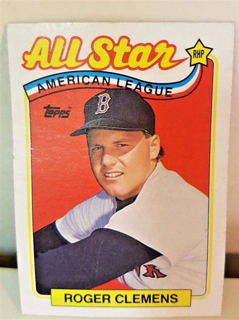 Roger Clemens All Star American 1988 405 Topps Sports Baseball Card Ebay