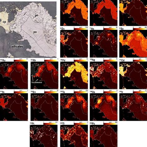 La Icp Ms Element Maps Showing The Distribution Of Chalcophile Elements Download Scientific