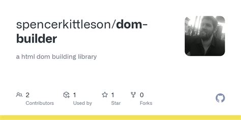 Github Spencerkittlesondom Builder A Html Dom Building Library