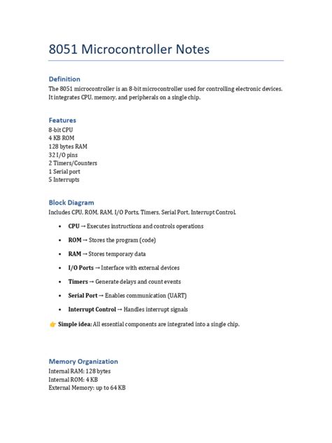 8051 Microcontroller Notes Pdf