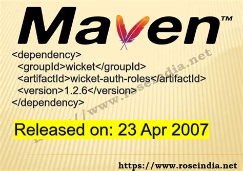 wicket wicket auth roles version 1 2 6 maven dependency how to use