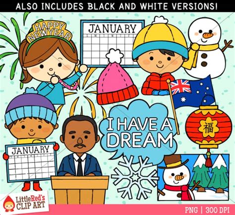 Clip Art January Calendar New Year Line Art Animated Icon Motion