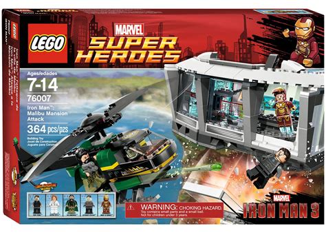Lego Marvel Super Heroes Iron Man Malibu Mansion Attack Set 76007 Us