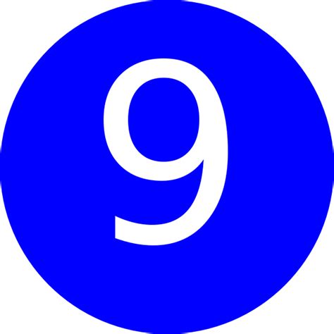 Number 9 Blue Background Clip Art At Vector Clip Art Online