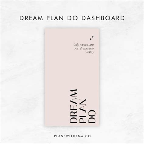 Dream Plan Do Planner Dashboard Shopee Malaysia