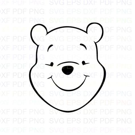 Bear Winnie The Pooh 18 Outline Svg Stitch Silhouette Etsy