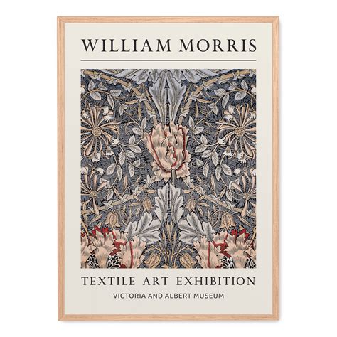 Printed Linen Honeysuckle Pattern Poster Posteraart