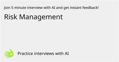 Greetai — Risk Management Interview Practice And Instant Feedback