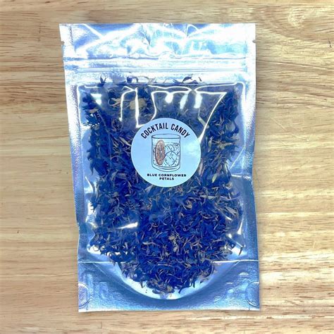 Edible Flowers Cocktail Candy Blue Cornflower