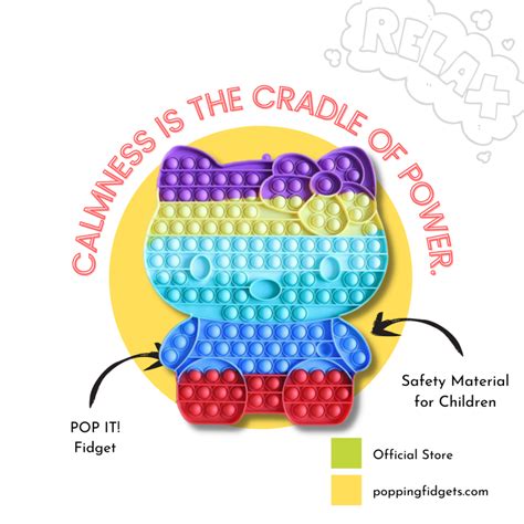 Pop It Jumbo Hello Kitty Pop It Fidget Simple Dimple Anti Stress Toy Popping Fidgets