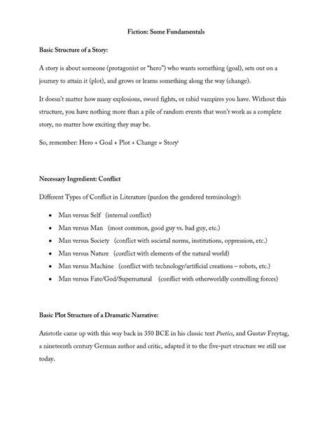 Basic Plot Structure Of Fictional Narrative Eng 104